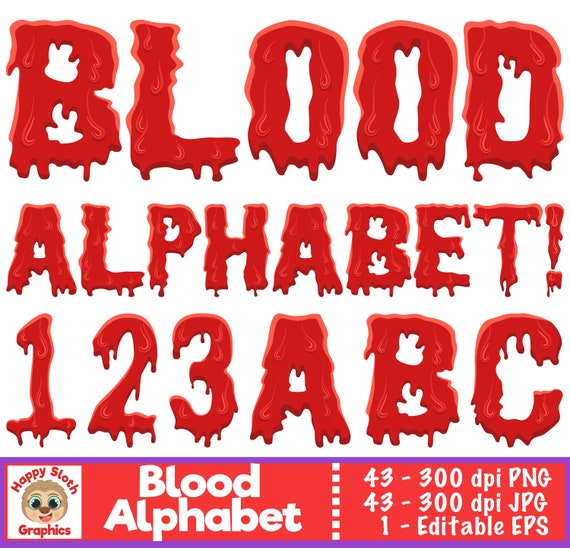 Blood Red Clipart Set Personal and Commercial Use Vector - Etsy