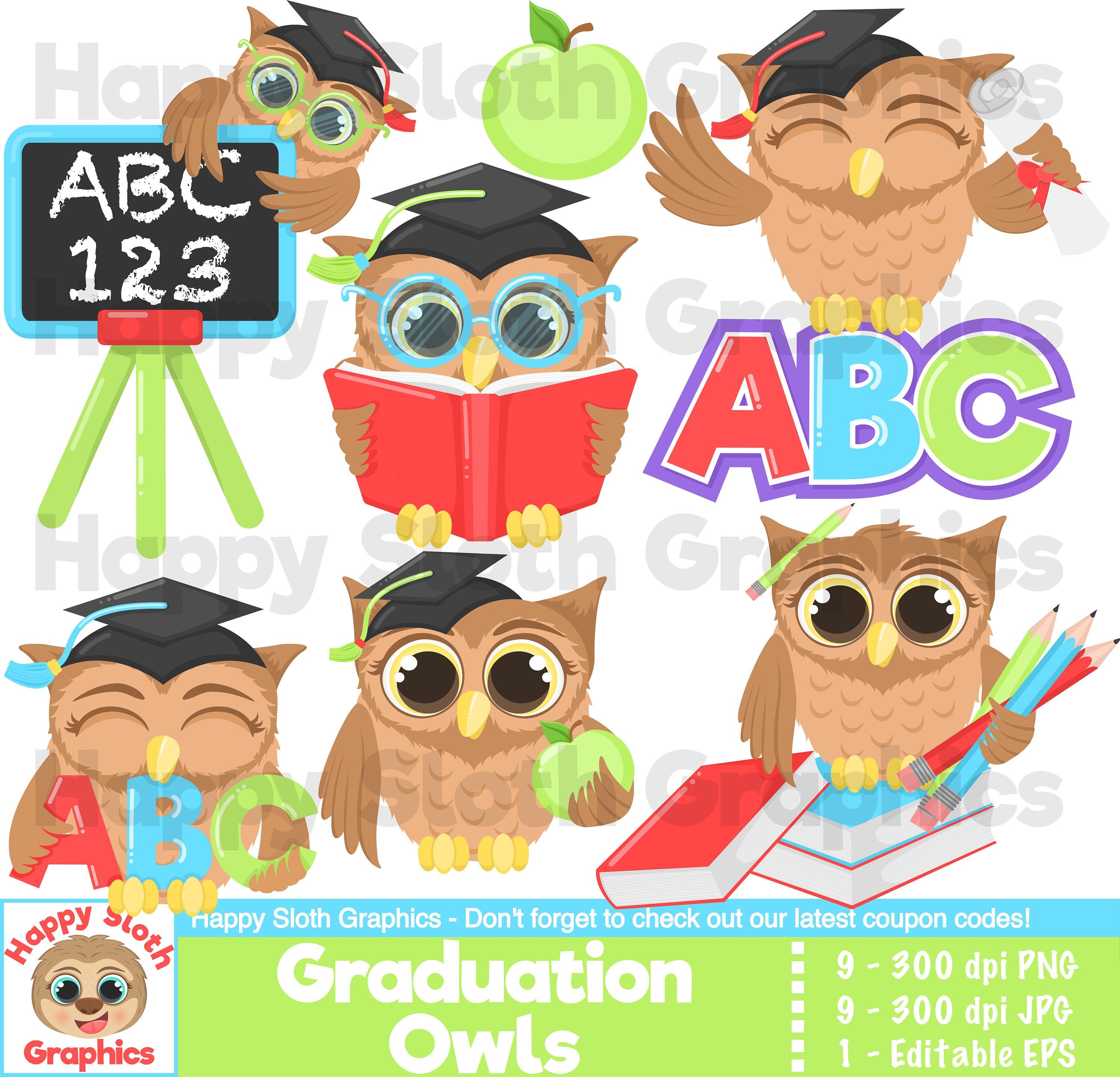 Kindergarten Graduation Owl Clip Art