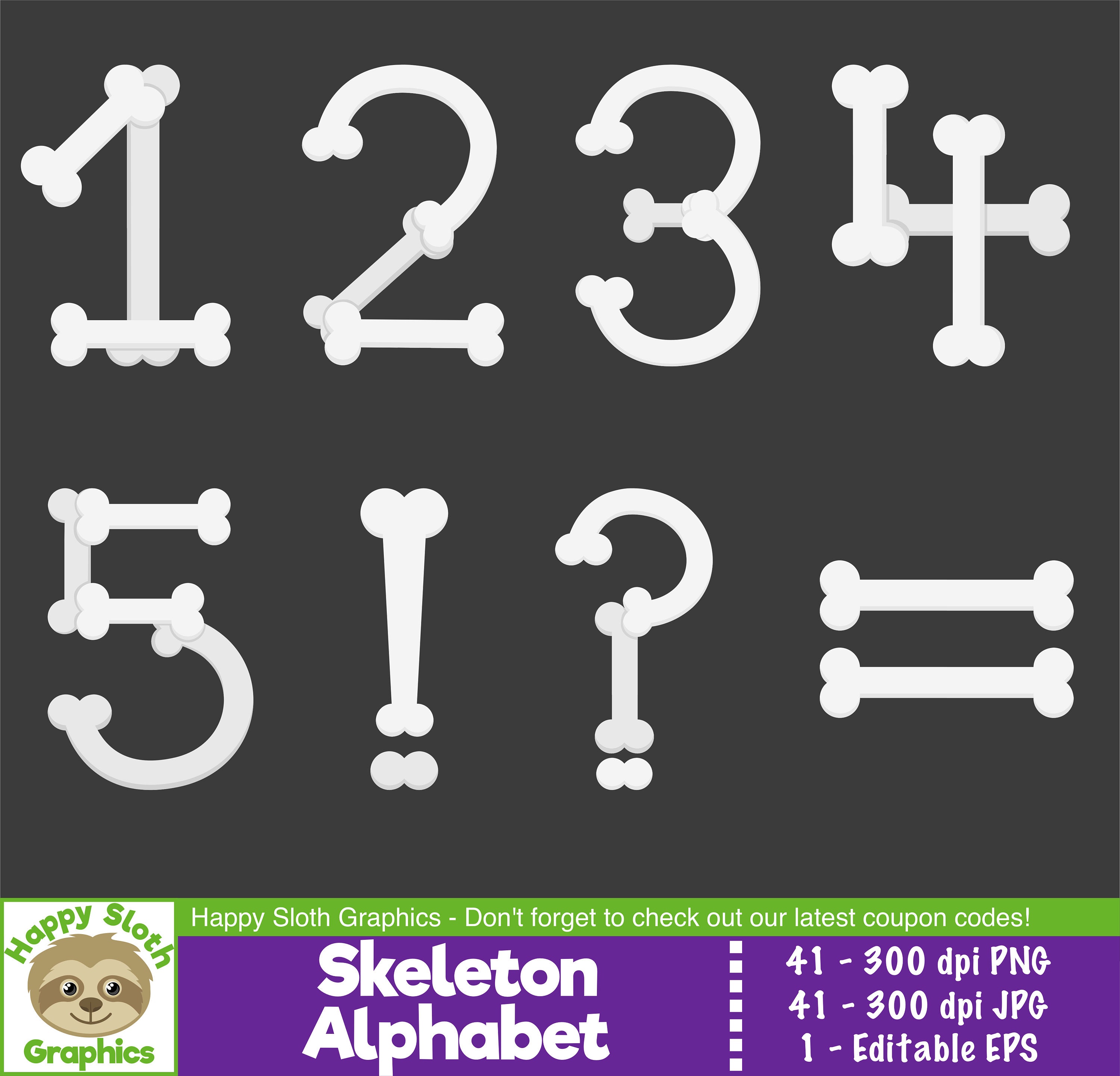 Skeleton Clipart Set Personal and Commercial Use Vector - Etsy