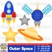 Outer Space Clipart Set, Personal and Commercial Use Vector, Space ...