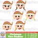 Christmas Face Baubles Clipart Set, Personal and Commercial Use Vector ...