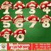 Mushroom Alphabet Clipart Set, Personal and Commercial Use Vector ...