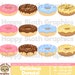 Delicious Donuts Clipart Set, Personal and Commercial Use Vector Coffee ...