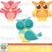 Cute Owls Clipart Set, Personal and Commercial Use Vector Owls Digital ...