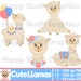 Cute Llama Clipart Set, Personal and Commercial Use Vector Alpaca ...