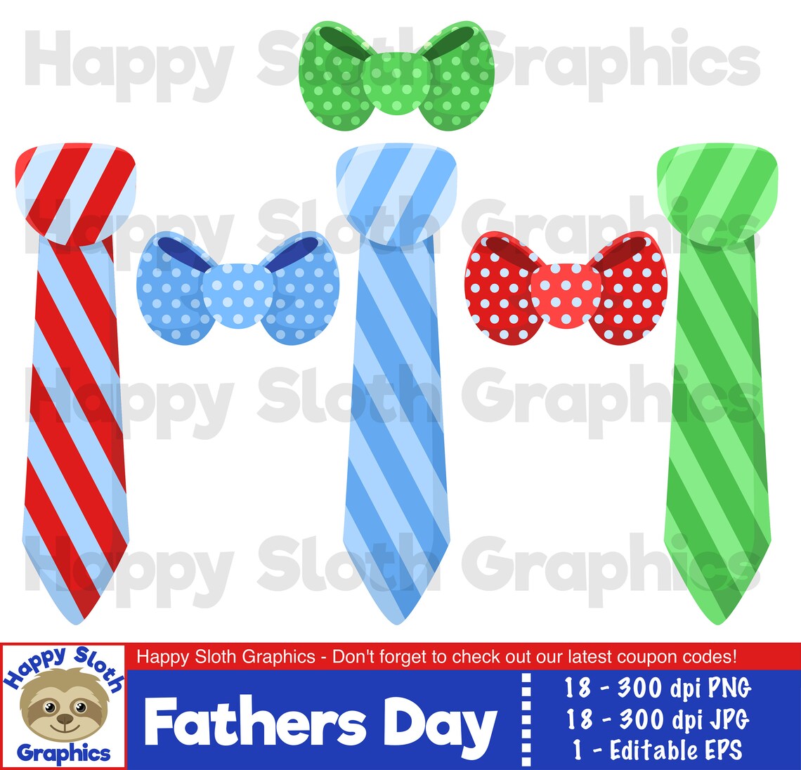 Fathers Day Clipart Set, Personal and Commercial Use Vector Fathering ...