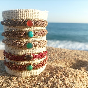 Colorful Macrame Boho Bracelets, Daily Macrame Bracelet, Simple ...