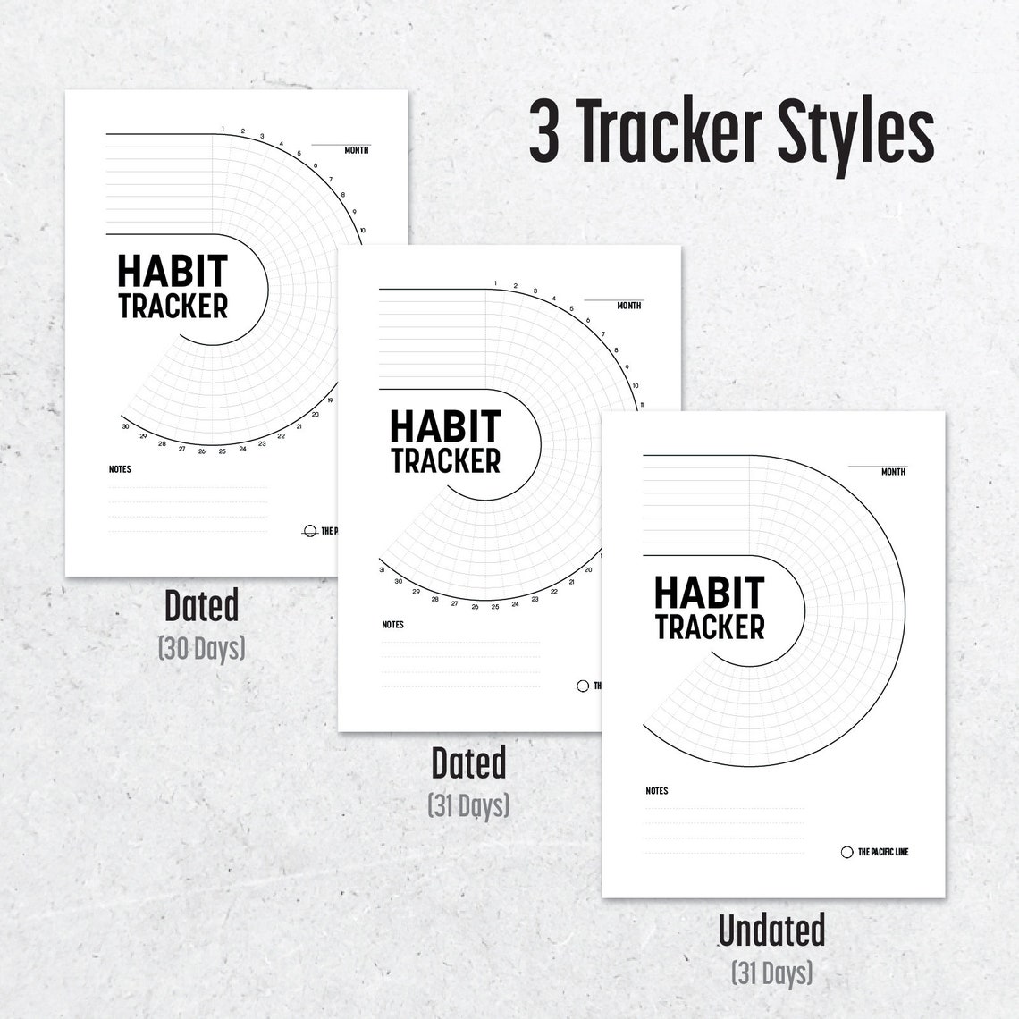 Minimalist Habit Tracker PRINTABLE // Monthly Habit Tracking & - Etsy