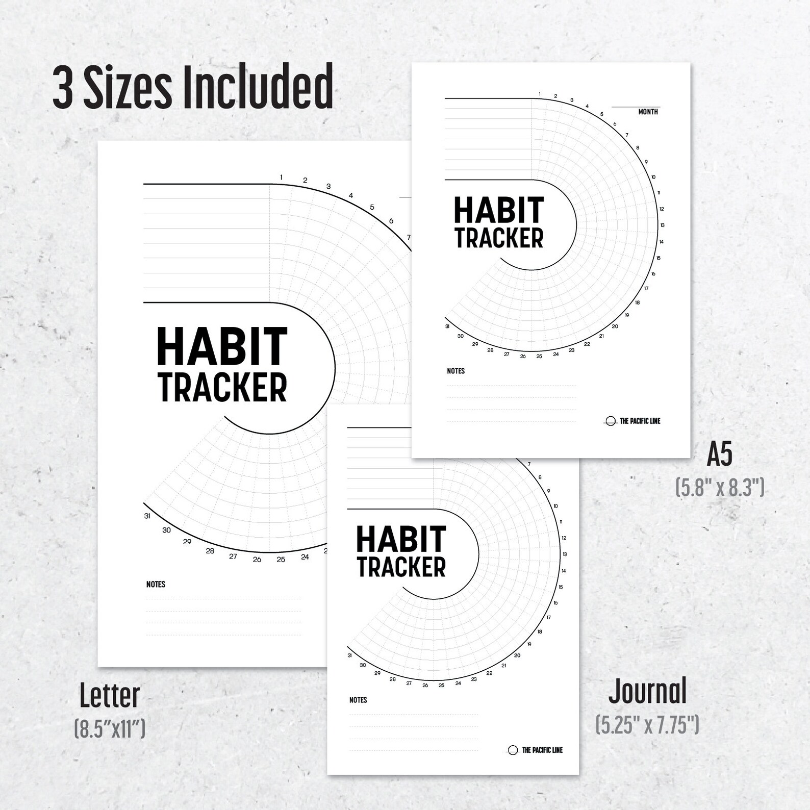Minimalist Habit Tracker PRINTABLE // Monthly Habit Tracking & - Etsy