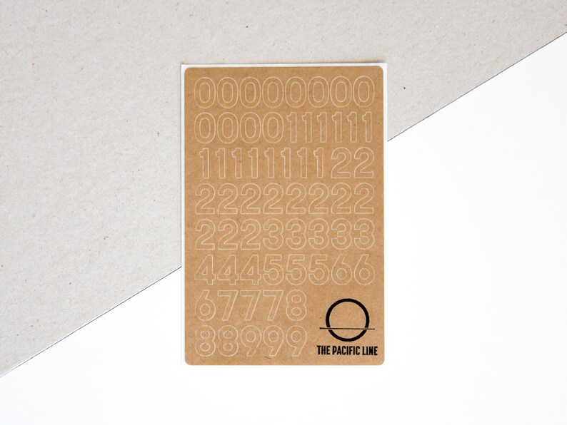 Journal/Planner Number Stickers KRAFT PAPER // Monthly | Etsy