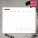 Journal/planner Number Stickers KRAFT PAPER // Monthly Calendar Date ...