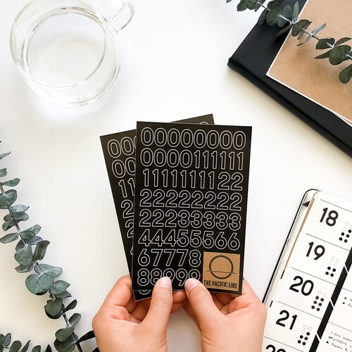 Journal/planner Number Stickers BLACK // Monthly Calendar - Etsy