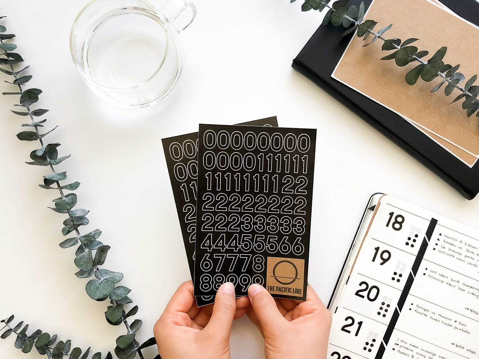 Journal/planner Number Stickers BLACK // Monthly Calendar - Etsy