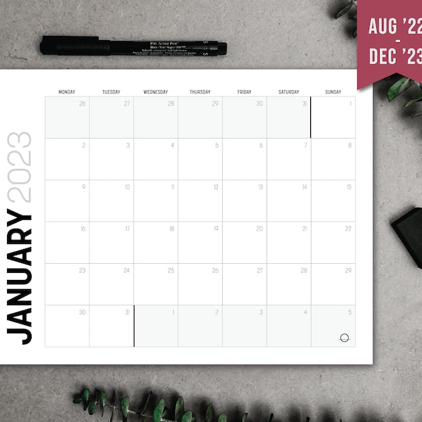 Bold Calendar - Etsy