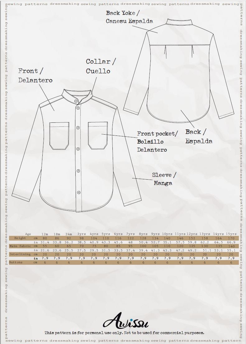 DIY Boys' Shirt Pattern Easy-to-sew Shirt Pattern With - Etsy