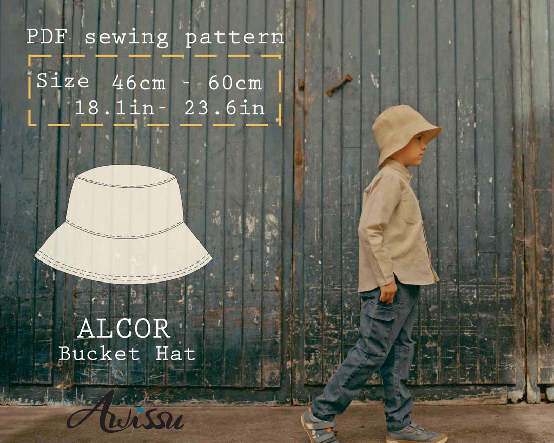 DIY Sun Hat Pattern Easy Bucket Hat Sewing Tutorial Unisex Bucket Hat Bucket Hat Pattern PDF 46 ...