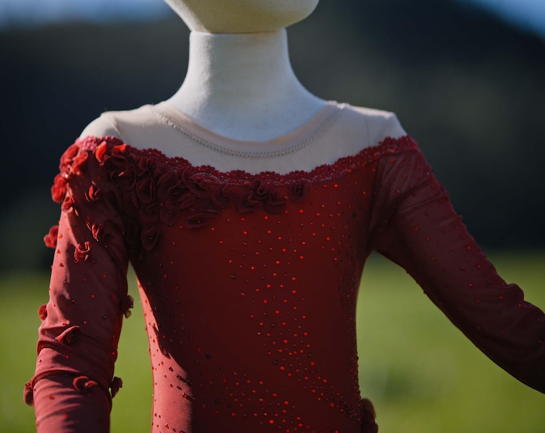 Figure Skating Dress Sewing Pattern PDF | Illusion Mesh Leotard With ...