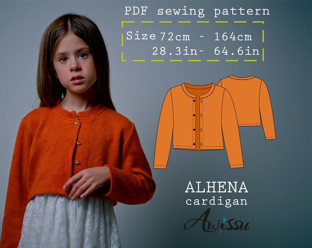 Girls' Cardigan Sewing Pattern: Handmade Toddler Fashion (PDF Pattern ...