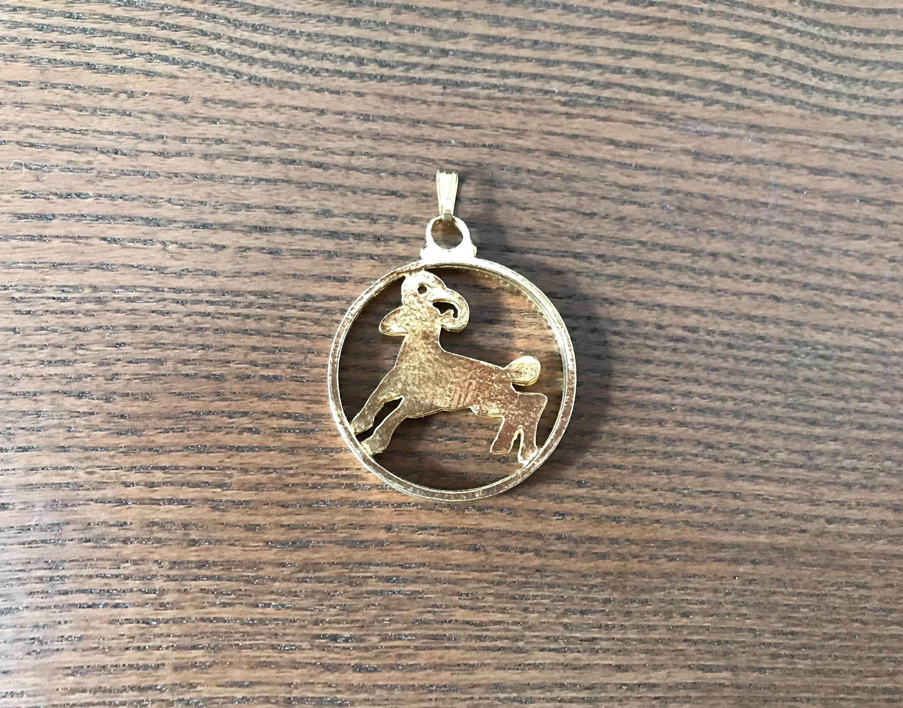 Retro Vintage 70s Gold Tone Leaping Ram Sheep Animal Aries - Etsy