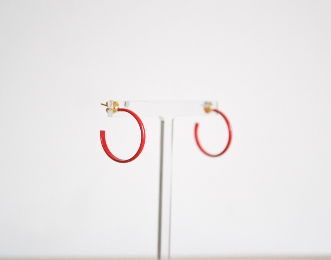 Vintage Retro 80s Red Round Circle Smooth Thin Colourful Summer ...