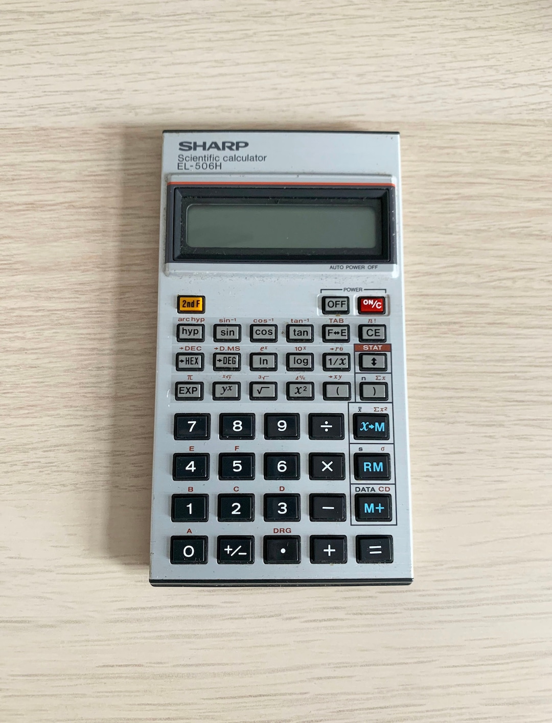 Vintage Retro 80s Silver Grey SHARP EL-506H LCD Display Office School ...