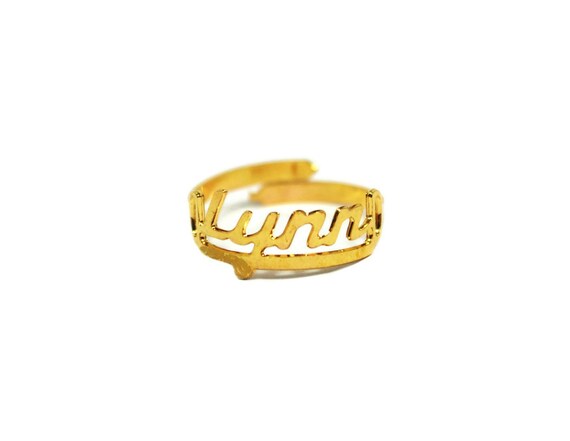 Vintage Retro 70s Gold Lynn Name Word Script Font Caligrafía - Etsy España