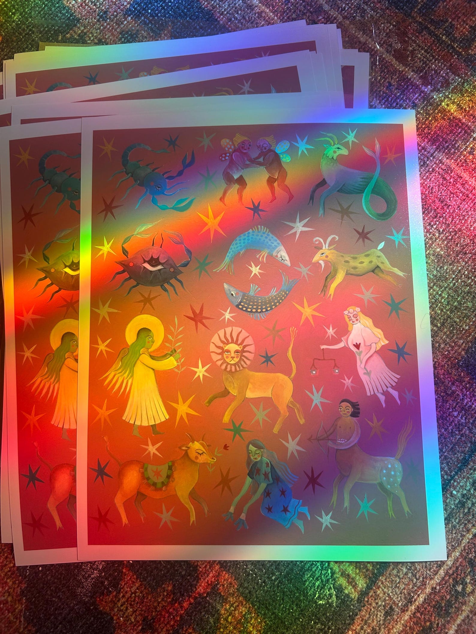 Zodiac Rainbow Print - Etsy