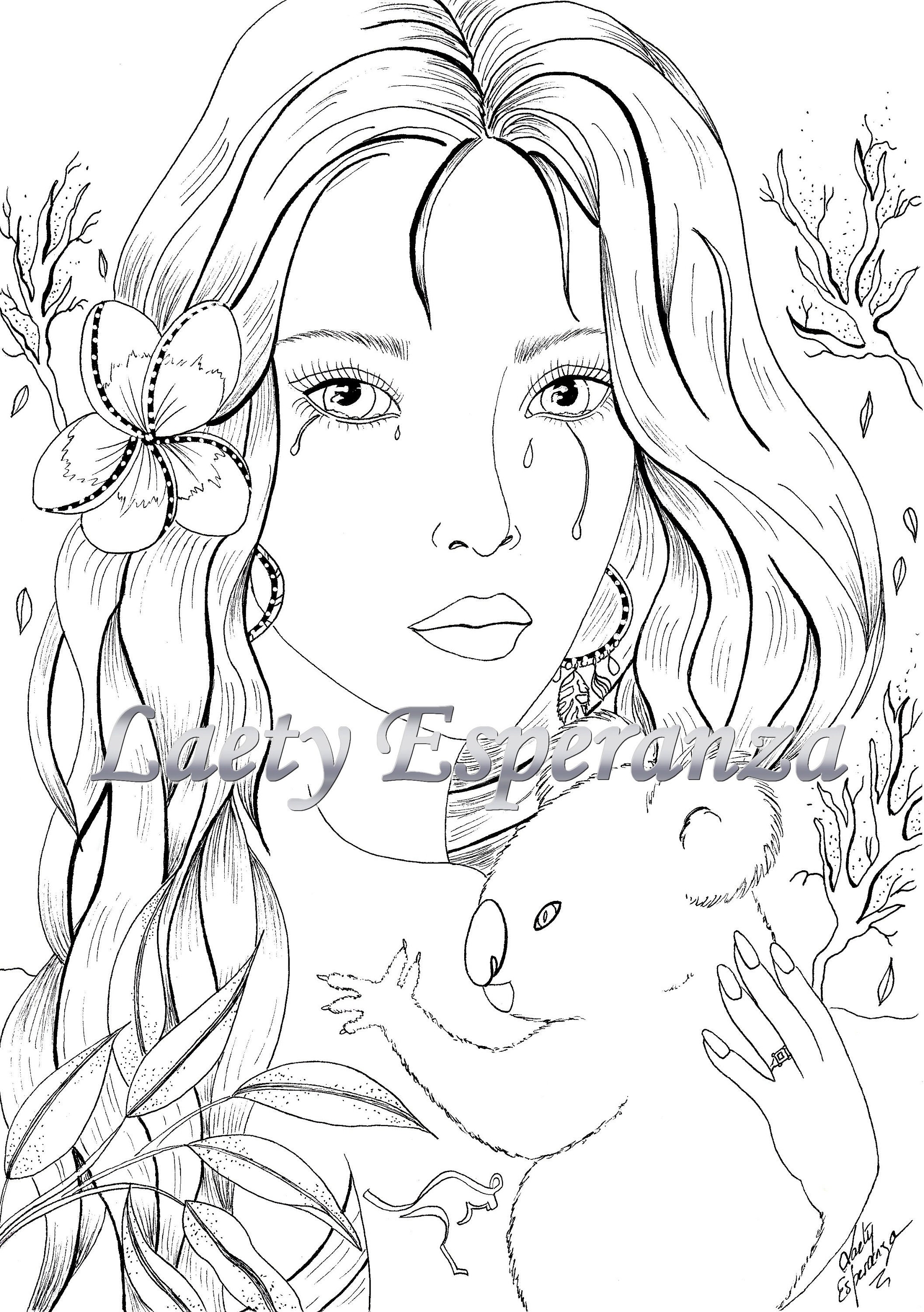 PDF Drawing to Color and Print for Adults and Children Instant Download ...