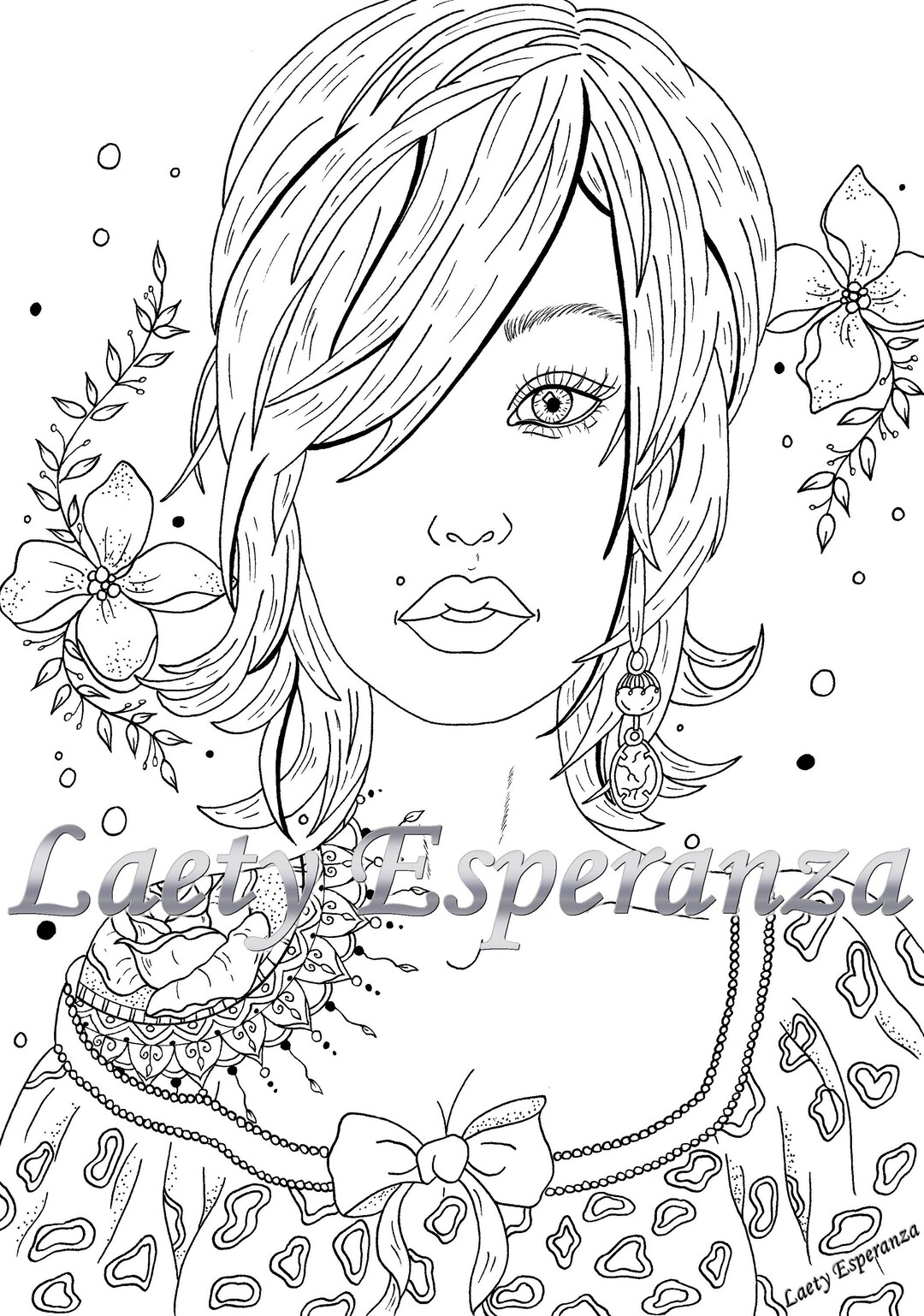 Coloring PDF Drawing to Print for Adults and Children Instant Download ...