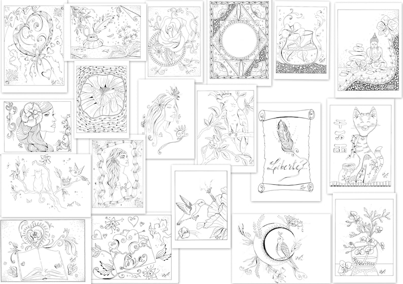 Libro para colorear en PDF para colorear e imprimir para adultos y ...