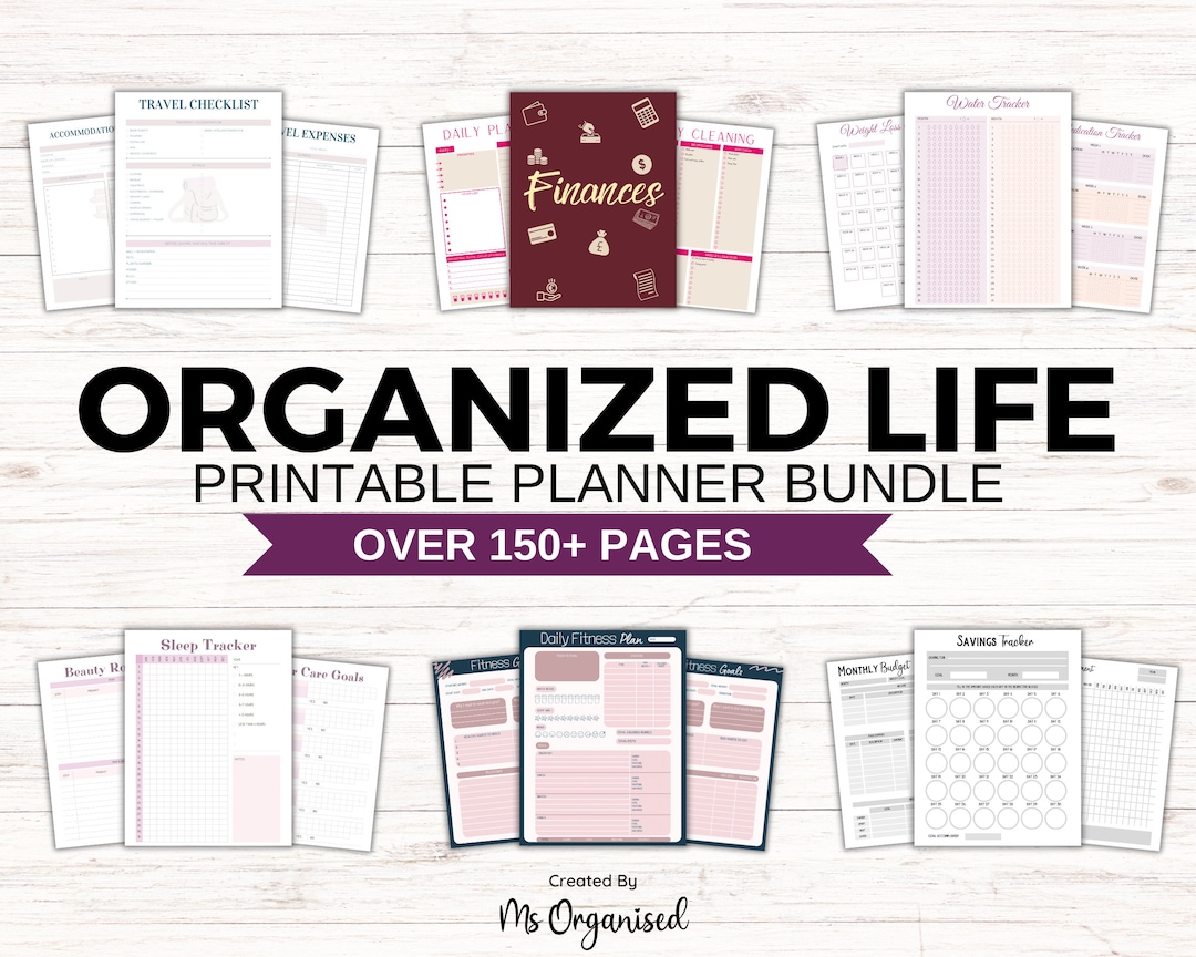 Organized Life Printable Planner Bundle productivity - Etsy