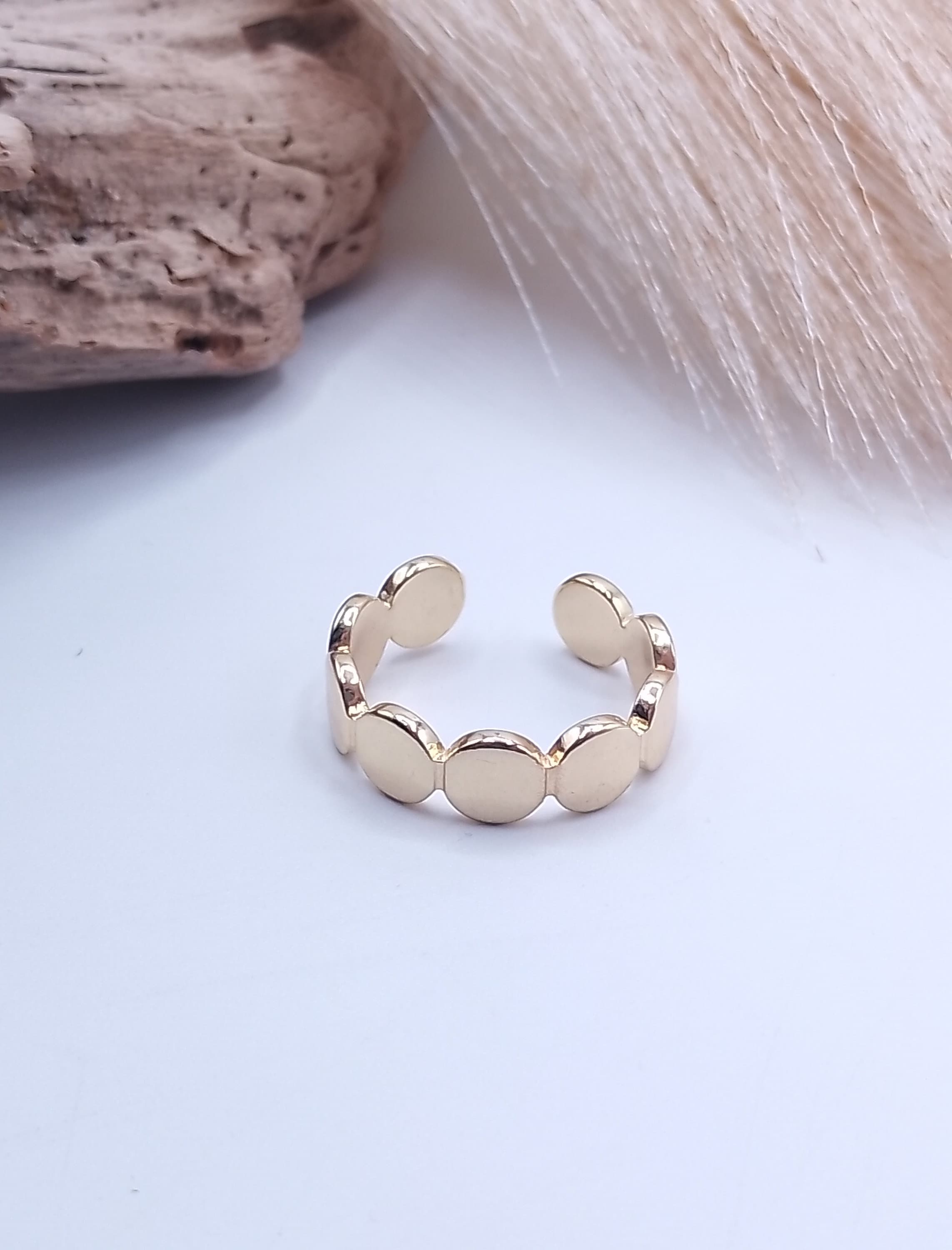 Minimalist Adjustable Small Gold Round Ring Adjustable Rings Women's ...