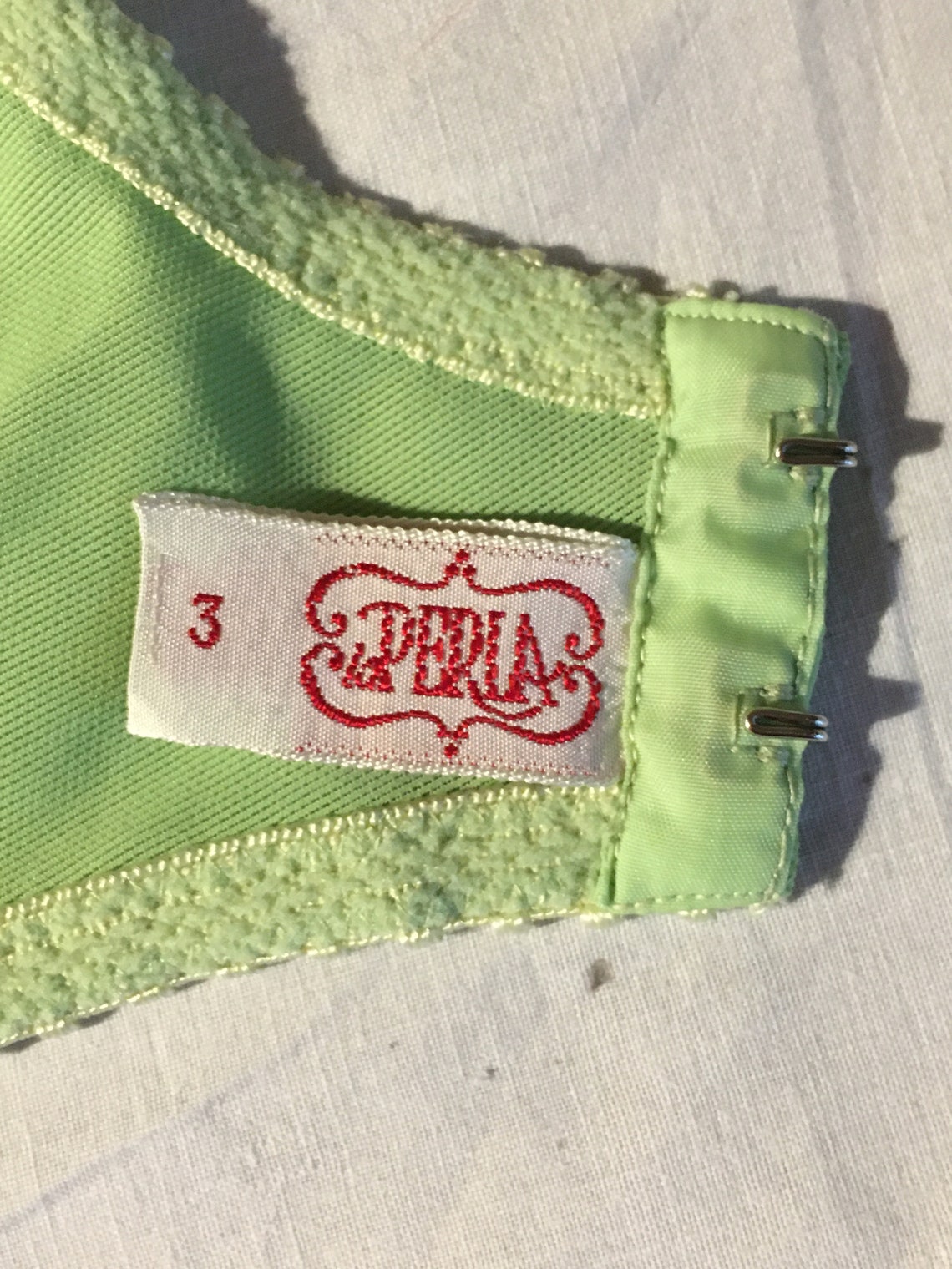 Vintage La Perla Green Lace Bra / 70s Underwear / Vintage Lingerie - Etsy