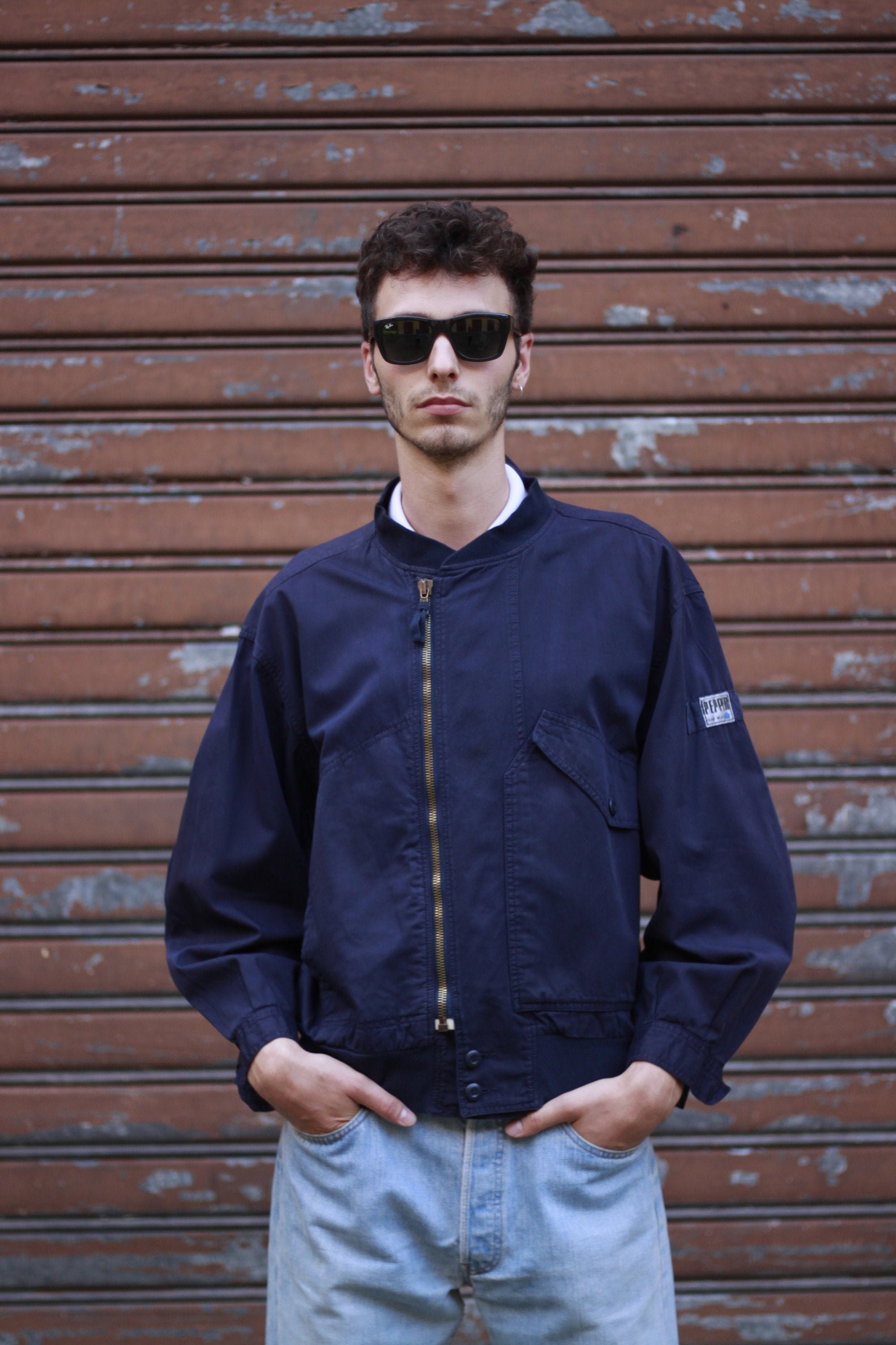 80's Cotton Bomber Style Jacket / Sportswear / Casual / - Etsy