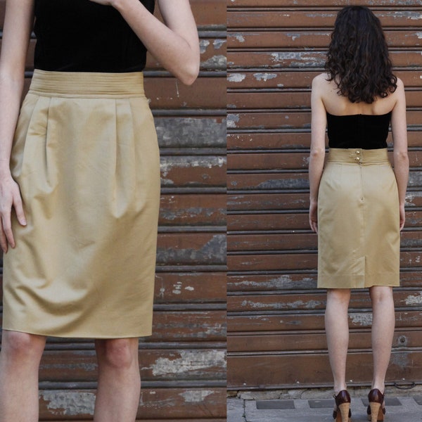 Zipper Back Pencil Skirt - Etsy