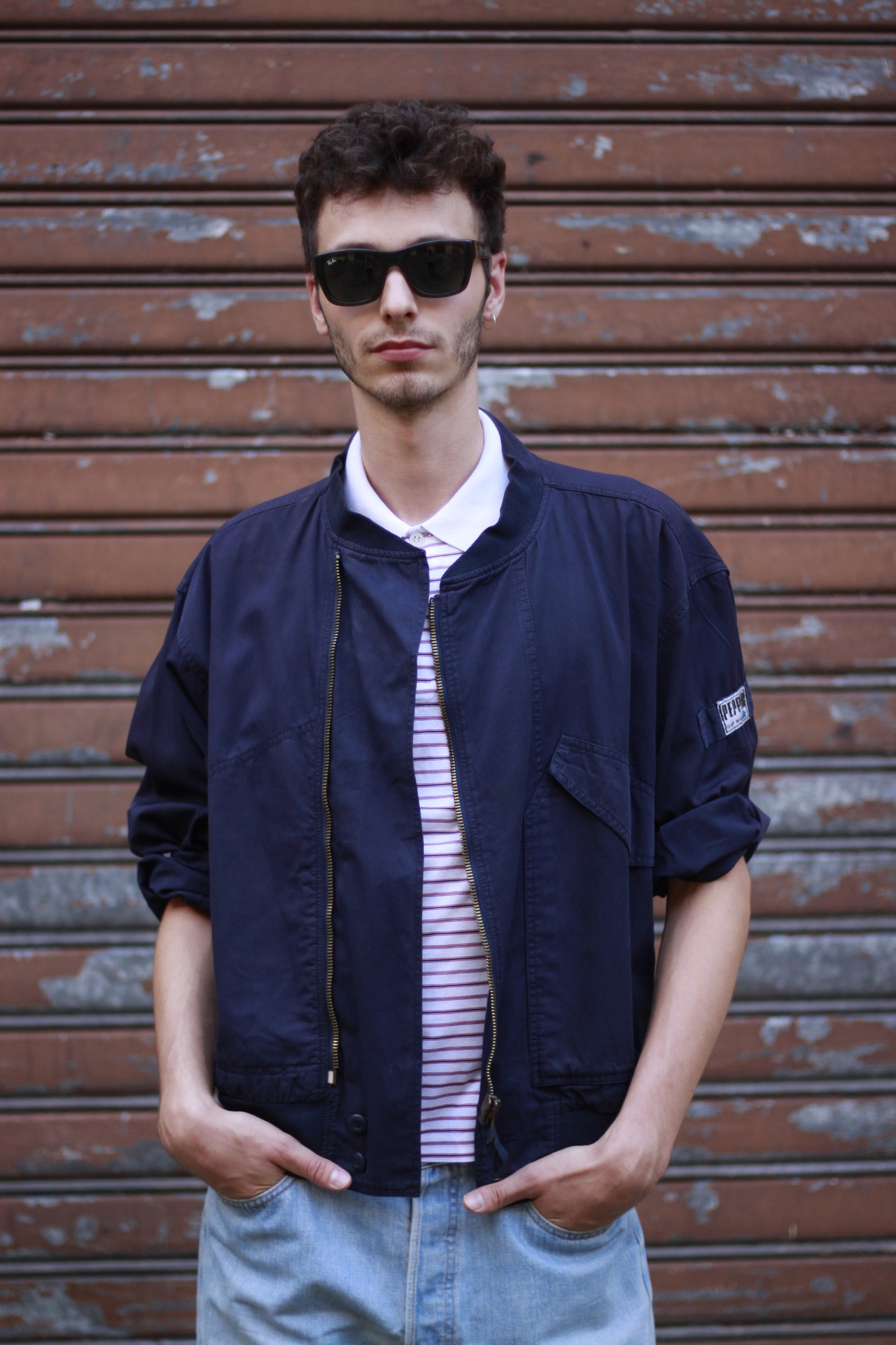 80's Cotton Bomber Style Jacket / Sportswear / Casual / - Etsy