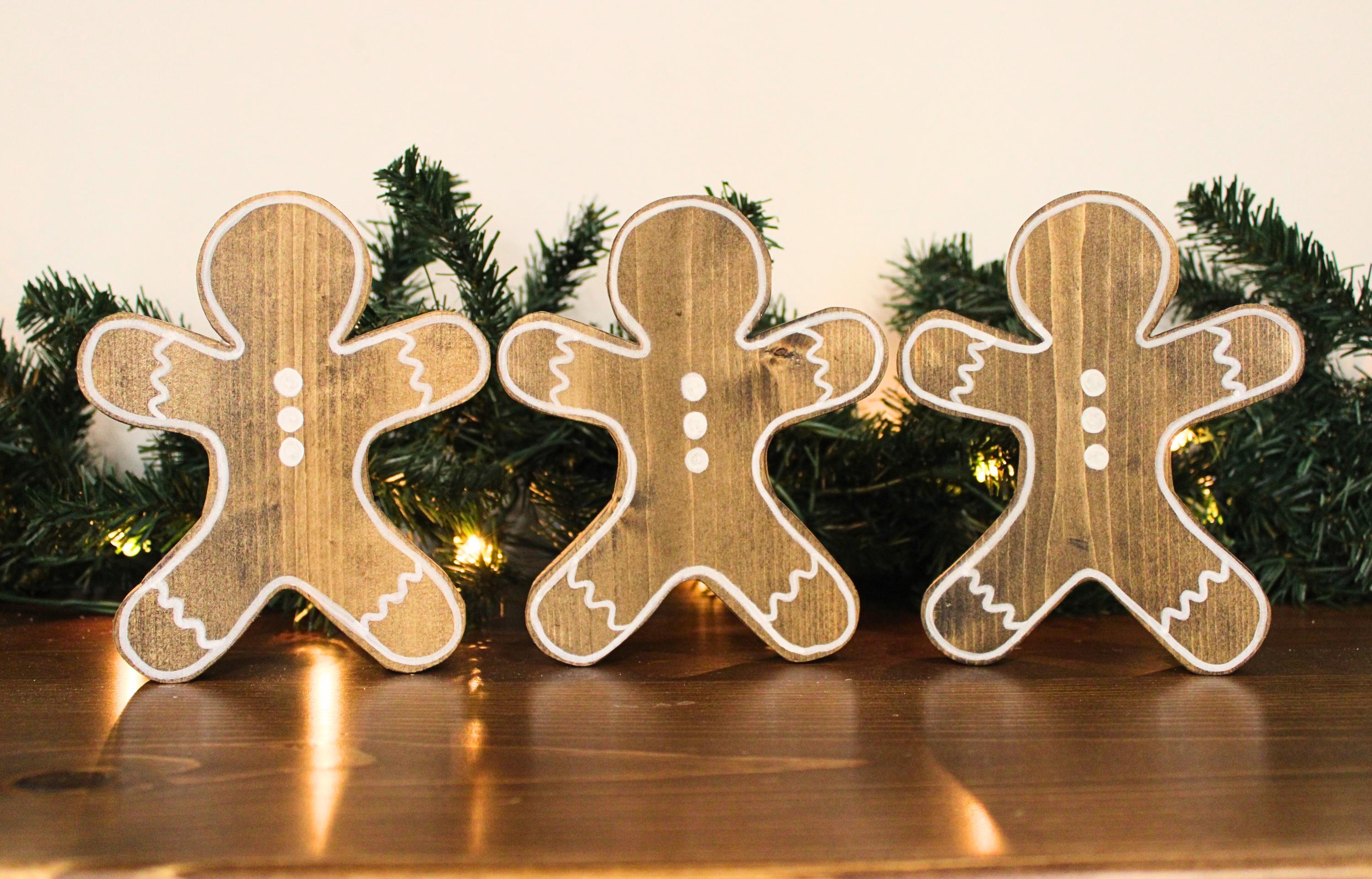 Wood Standing Gingerbread Man, Christmas Tiered Tray Decor, Rustic ...
