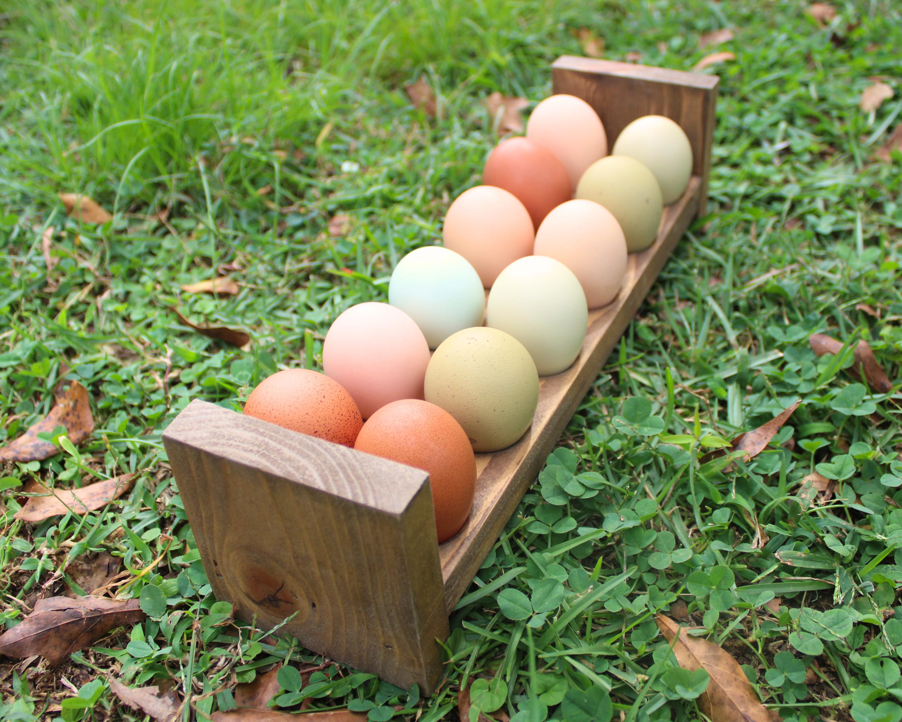 Wood Stackable Egg Holder, Fresh Egg Holders, Chicken Egg Holders, Egg ...