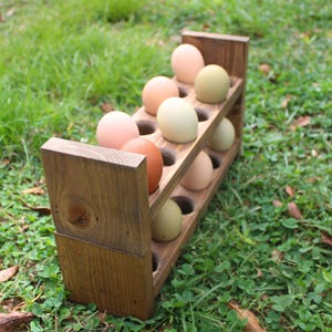 Wood Stackable Egg Holder, Fresh Egg Holders, Chicken Egg Holders, Egg ...