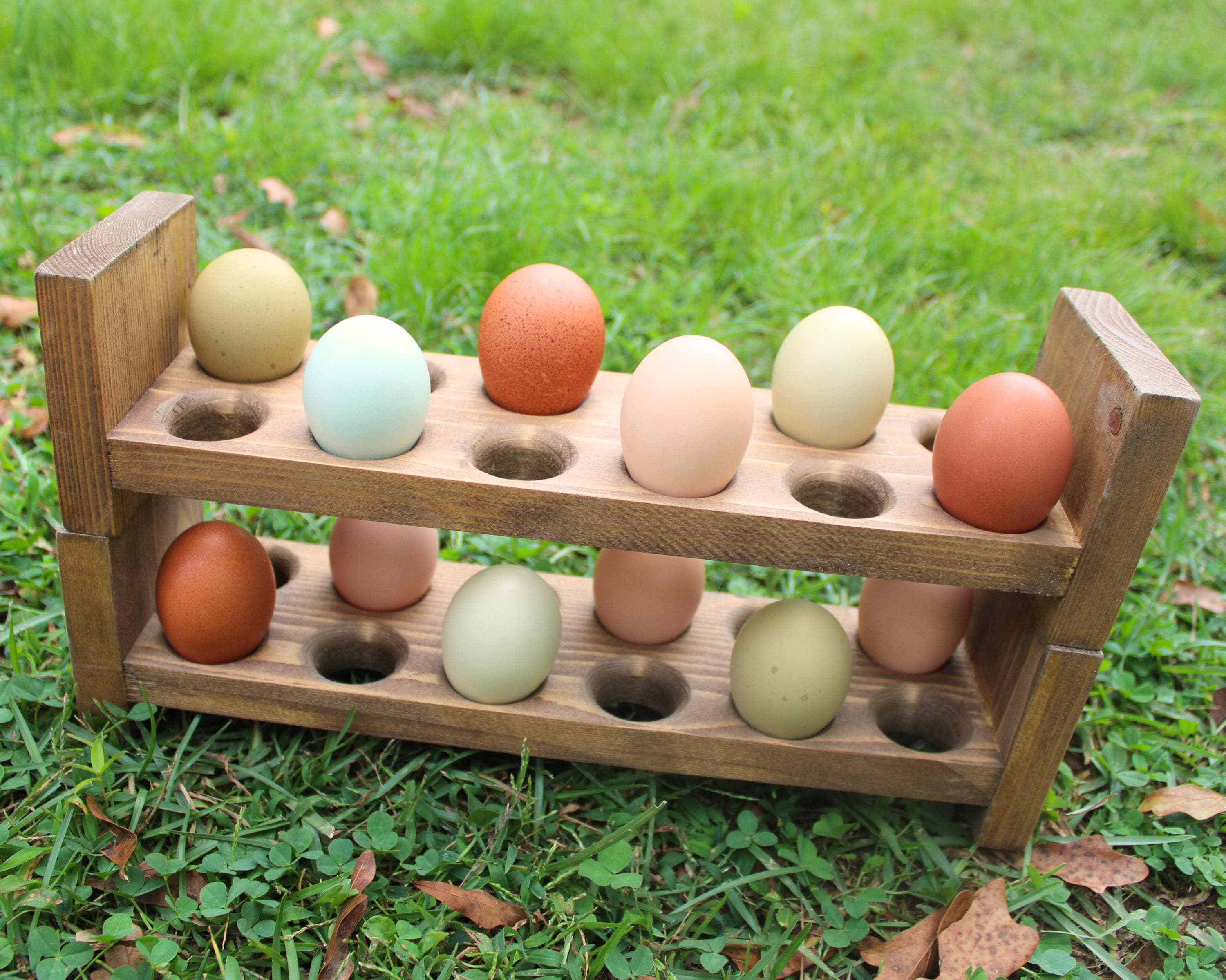 Wood Stackable Egg Holder, Fresh Egg Holders, Chicken Egg Holders, Egg ...