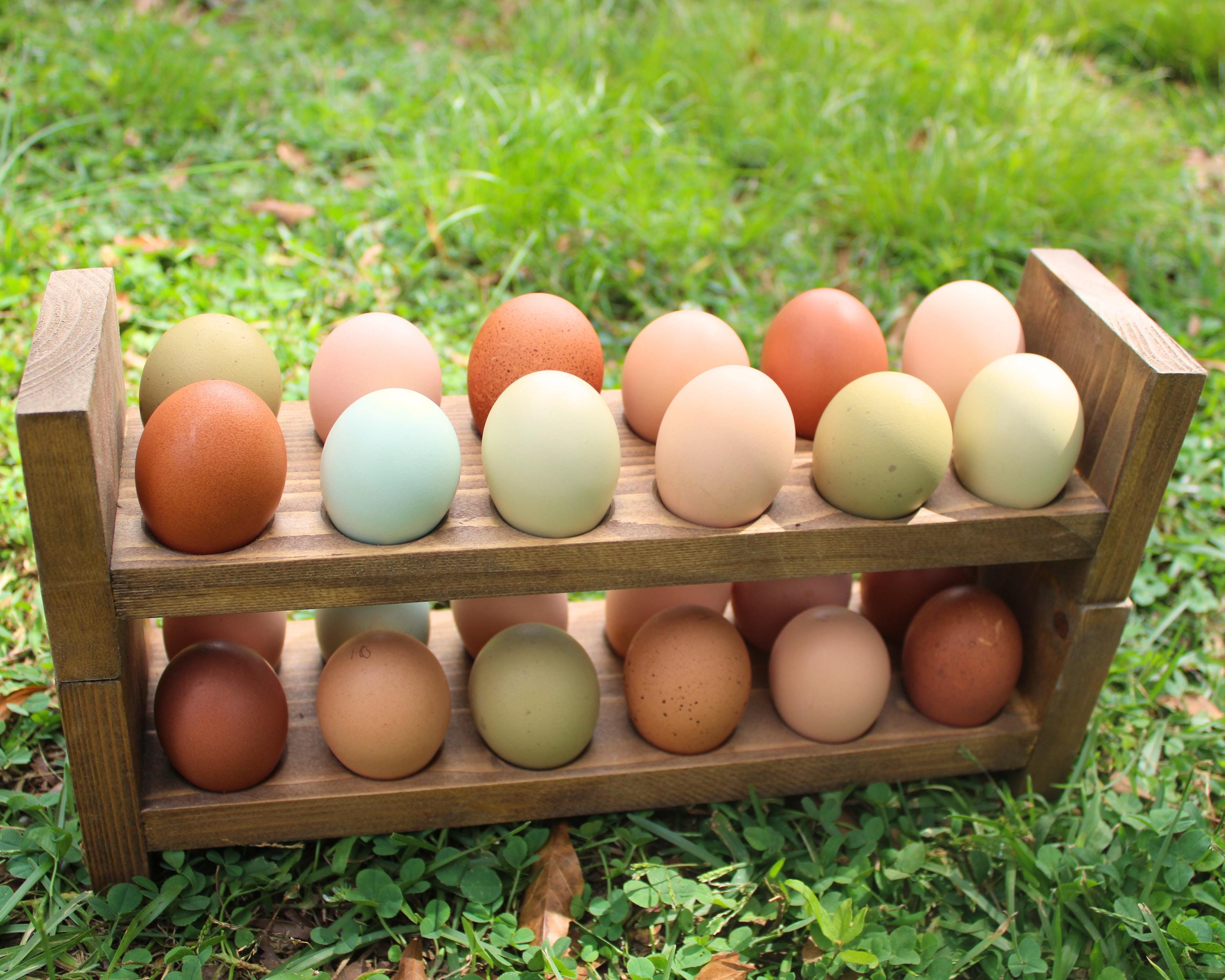 Wood Stackable Egg Holder, Fresh Egg Holders, Chicken Egg Holders, Egg ...