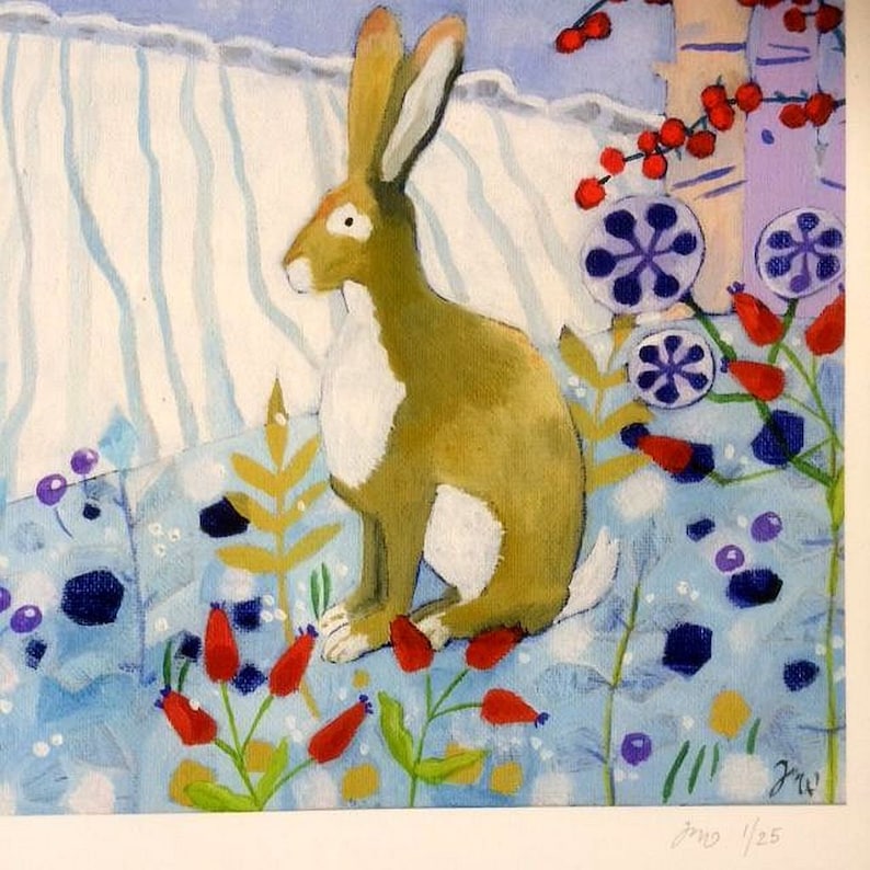 Hare Art Print Hare Illustration Giclee Print Wall Art - Etsy