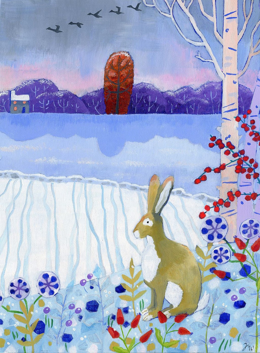 Hare Art Print - Hare Illustration - Giclee Print - Wall Art - Fine Art ...