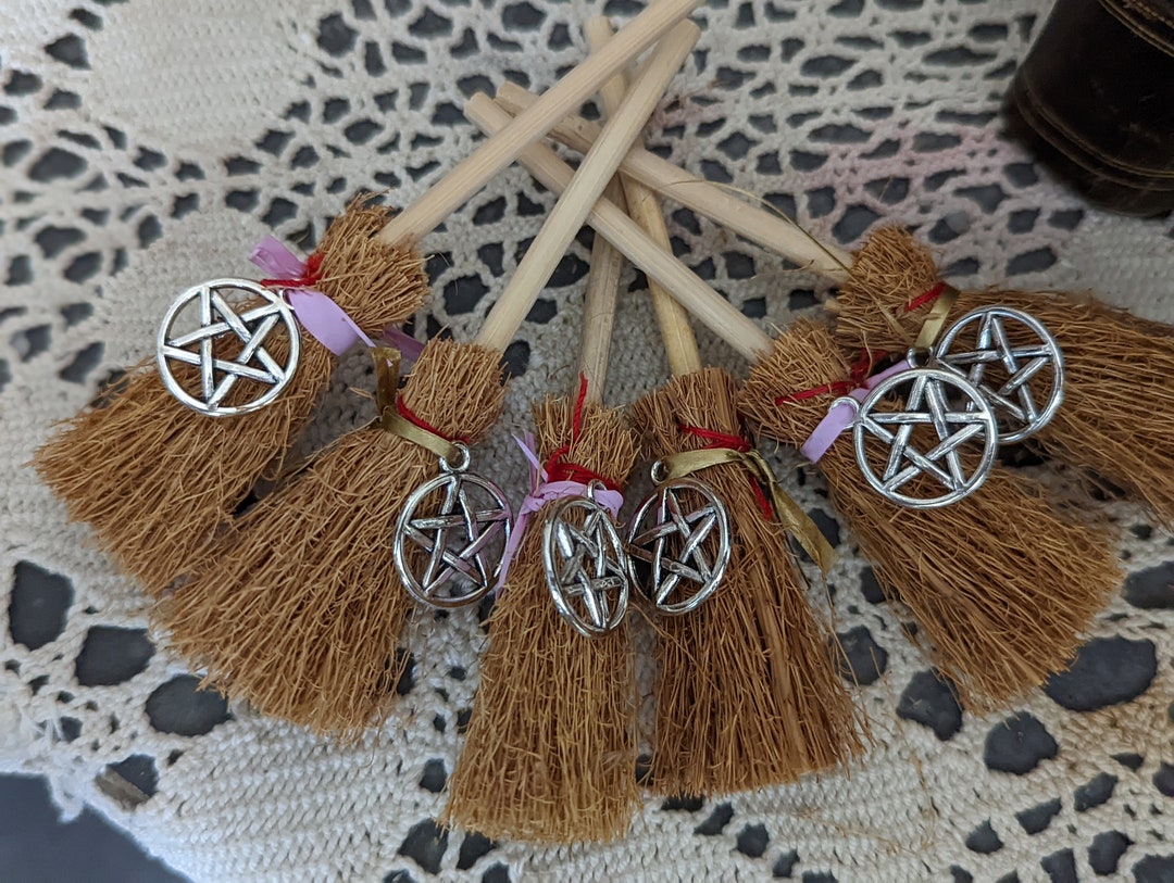 Mini Witch's Broom for Cleaning Altar, Pentacle, Ritual, Pagan Wicca ...