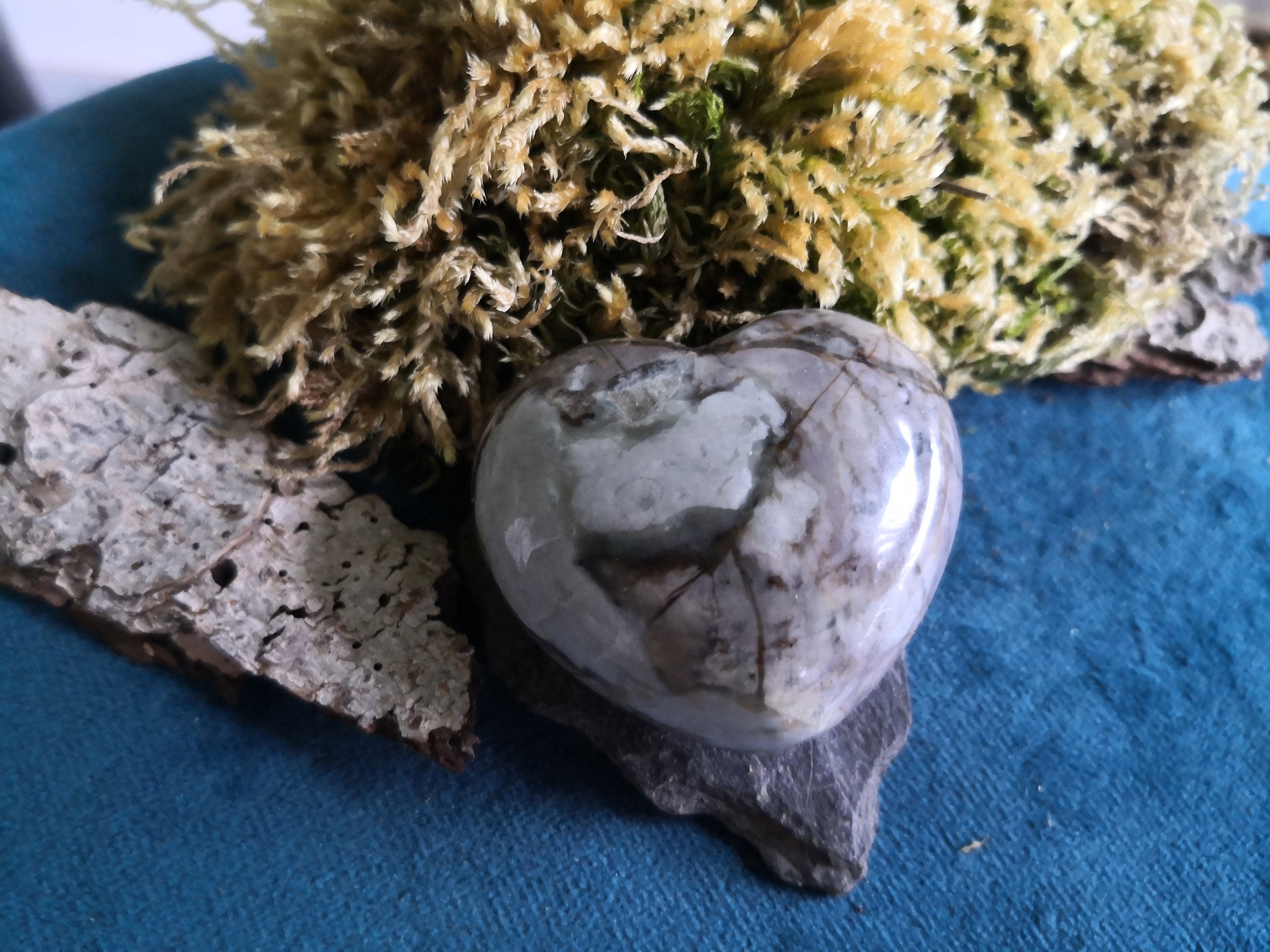 Pebble Heart Jasper Picasso Polished Lithotherapy Mineral - Etsy UK