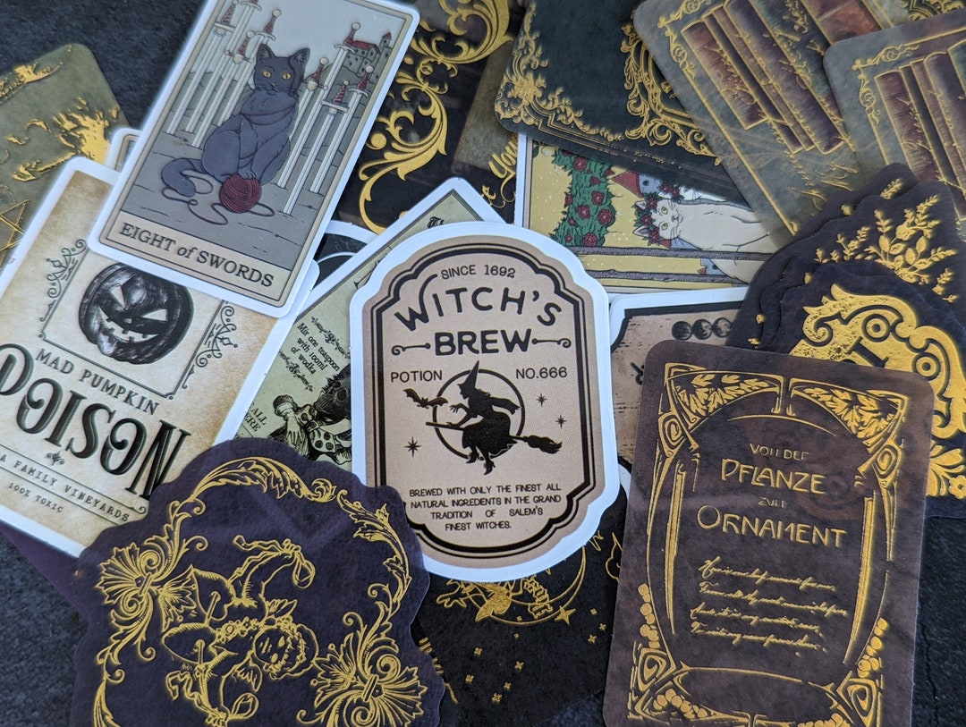 Lot Kit 30 Stickers Witch Stickers, Witchcraft, Wicca, Pagan - Etsy