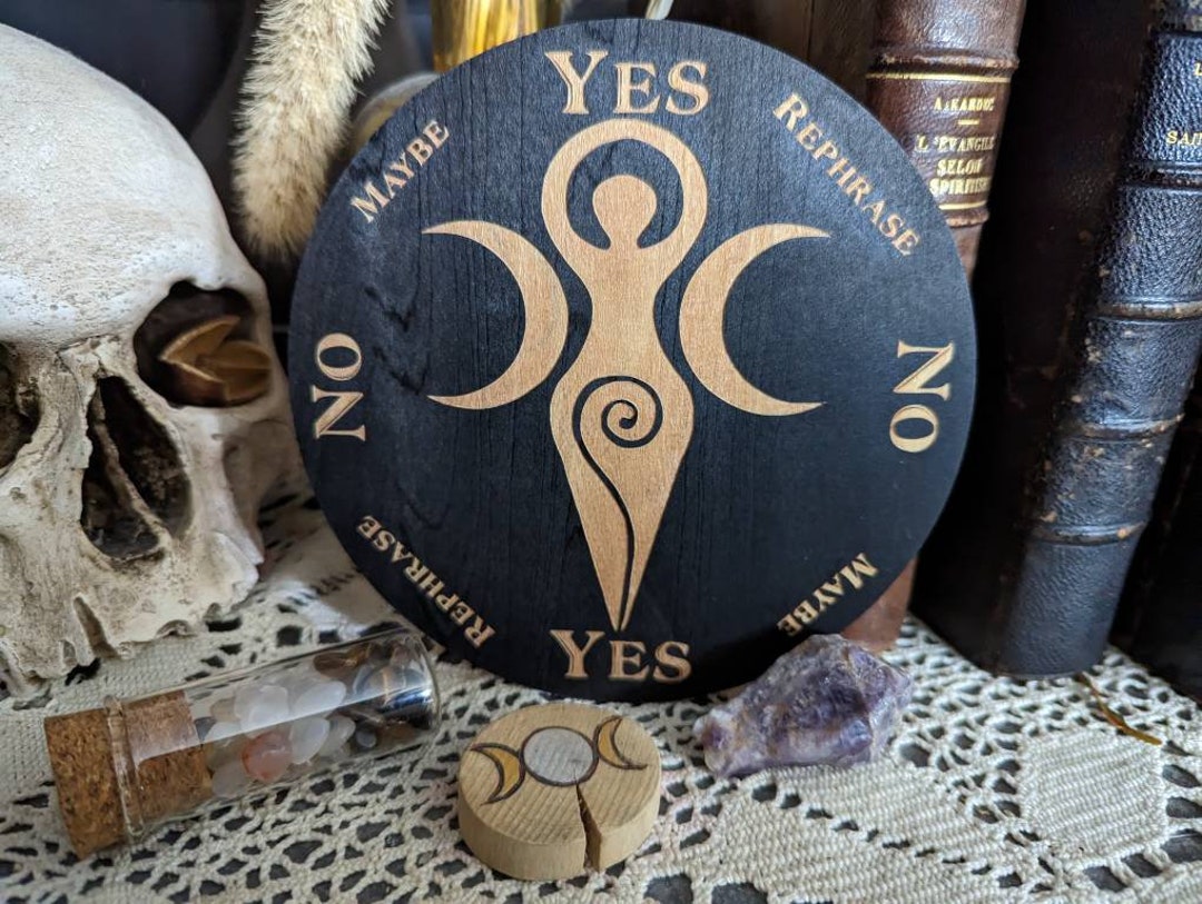Divination Board Pendulum Dowsing Black Wood Goddess Yes No Witch 15 Cm ...