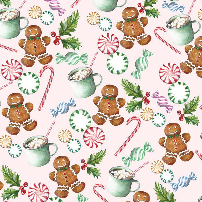 Cute Christmas Gift Wrap - Wrapping Paper - Gingerbread - Watercolor ...