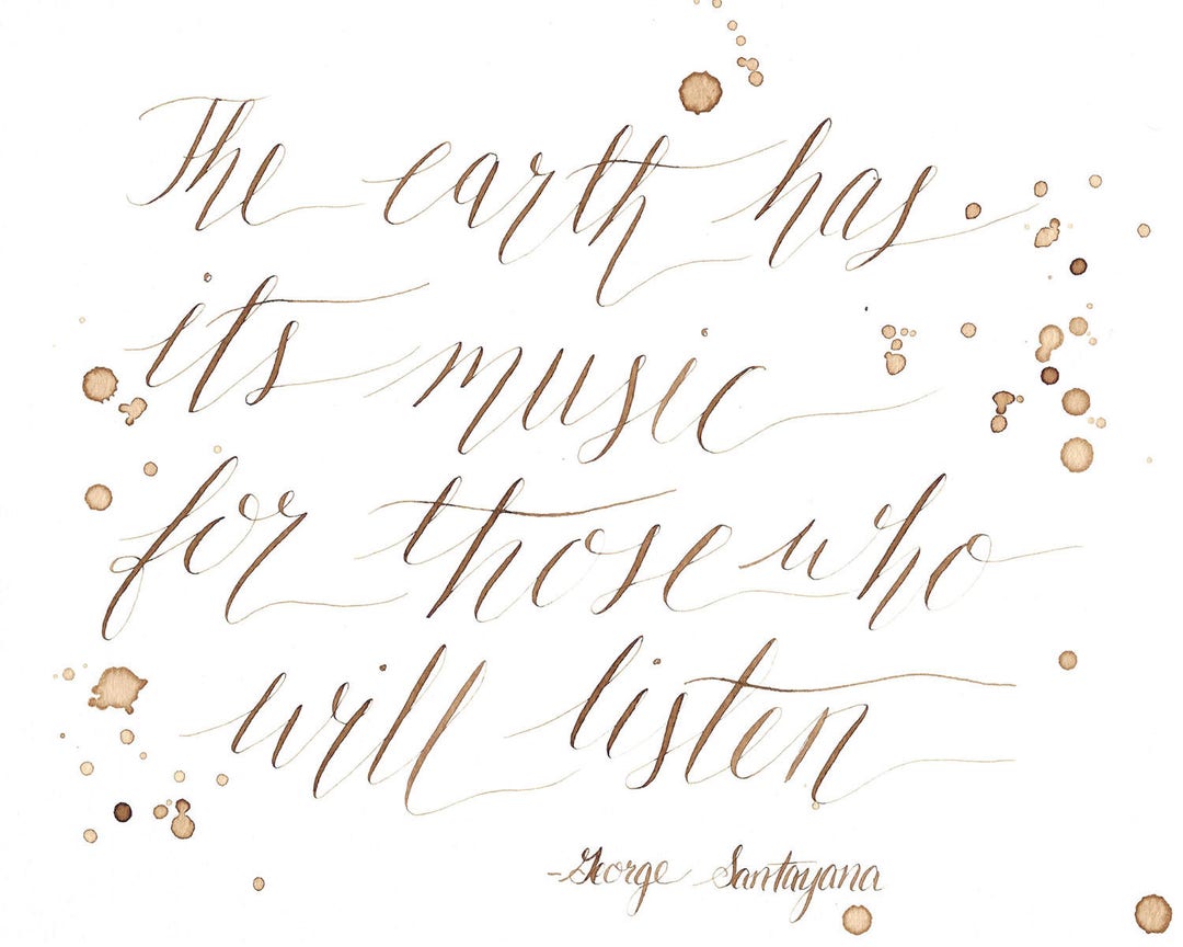 ORIGINAL Calligraphy Quote - Modern Calligraphy - George Santayana ...