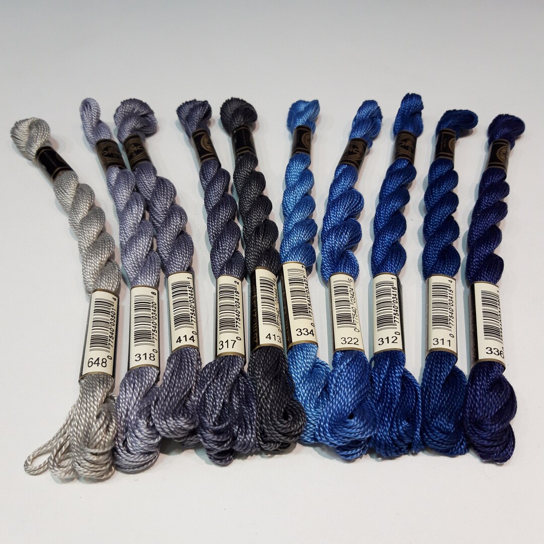 Pearl Cotton 5 DMC Lot N 3 of 10 Skeins Shades of Blue - Etsy